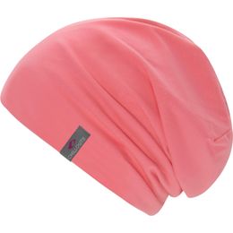 Chillouts Damen Beanie "Acapulco Hat"pink, unifarben, Web, Baumwollmischung, M&uuml;tzen, klassische Forrm, kleines Markenlogo, Doppellagig