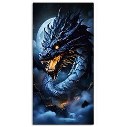 Wandbild Artland, B:50cm H:100cmfarbe bild(er): blau, Leinwand, Wohnzimmer, Bilder, "Die Wut des Drachen XVII", als Alubild, Leinwandbild, Poster,