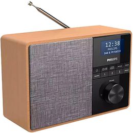 Philips Radio "TAR5505", braun (hellbraun), B:20,66cm H:14cm T:10,6cm, Radios