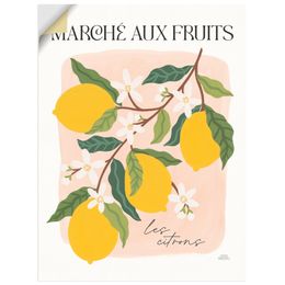 Wandbild Artland, B:90cm H:120cmfarbe bild(er): gelb, Vinyl, Wohnzimmer, Bilder, "Marche aux Fruits II", als Alubild, Leinwandbild, Poster,