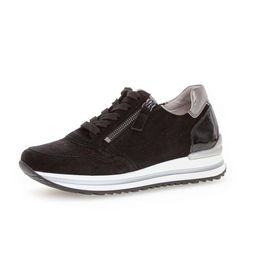 Sneaker Gabor "Sneaker low", Damen, Gr. 42,5, schwarz, Schuhe Sneaker