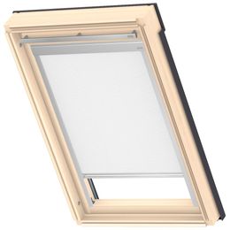 Verdunklungsrollo Velux "DBL M06 4288", wei&szlig;, M06, Aluminium, Polyester, Rollos, Verdunklungsrollo, alufarbene F&uuml;hrungsschienen & Griffleiste