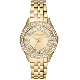 Quarzuhr Michael Kors "HARLOWE", gold (goldfarben), Armbanduhren, Damen, Quarzuhr, Armbanduhr, Damenuhr, analog, Edelstahlarmband