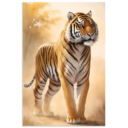 Wandbild Artland "Tiger", farbe bild(er): braun, B:40cm H:60cm, Alu Dibond, Bilder, als Alubild, Leinwandbild, Poster, Wandaufkleber in verschied. Gr&ouml;&szlig;en