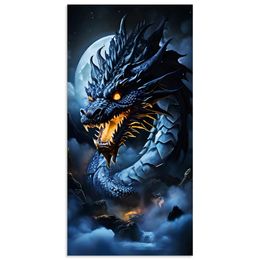 Wandbild Artland, B:50cm H:100cmfarbe bild(er): blau, Alu Dibond, Wohnzimmer, Bilder, "Die Wut des Drachen XVII", als Alubild, Leinwandbild, Poster,