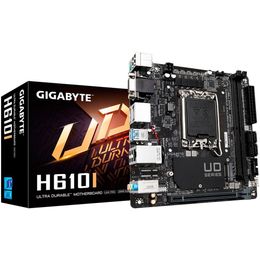 Gigabyte Mainboard "H610I Motherboard - Unterst&uuml;tzt Intel Core 14. Generation CPUs, 4+1+1", schwarz, B:18,5cm H:6,9cm T:22,5cm, Mainboards