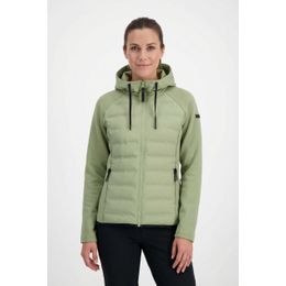 Hybridjacke Icepeak "Icepeak ASHBURN", Damen, Gr. M, light gr&uuml;n, Obermaterial: 80% Polyester, 14% Viskose, 6% Elasthan. Futter: 100% Polyamid. Wattierung: 100% Polyester, normal, Jacken, f&uuml;r Erwachsene, mit w&auml;rmenden Materialeigenschaften, mit Kordelz&uuml;gen