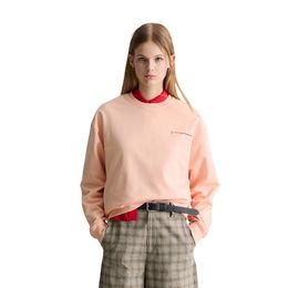Marc O'Polo Sweatshirt MARC O'POLO DENIM "mit markantem R&uuml;ckenprint", Damen, Gr. L, peony pink, Obermaterial: 100% Baumwolle, unifarben, oversize, Rundhals, Rippb&uuml;ndchen, Sweatshirts Sweatshirt