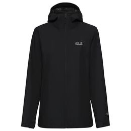 Jack Wolfskin Damen Regenjacke "OUTROVERT 2L JKT W"schwarz, Gr. M, Jacken, wasserdicht, atmungsaktiv