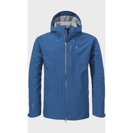 Sch&ouml;ffel Outdoorjacke SCH&Ouml;FFEL "Jacket Style Mauku MNS", Herren, Gr. 48, blau (8405, blau), Oberstoff: 100% Polyester; (Membran: Polyester); Futter: 100% Polyester, regular fit, hoch geschlossener Ausschnitt, Jacken Outdoorjacke