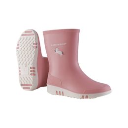 Gummistiefel Dunlop "Stiefel MH0KW01 Mini Rosa/Wei&szlig;", M&auml;dchen, Gr. 26, gr&uuml;n (rosa), Obermaterial: 100% PVC PVC., Schuhe Gummistiefel