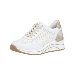 Sneaker Remonte "Remonte Sneaker Synthetik/Textil", Damen, Gr. 37, wei&szlig;, gold, Synthetik, Textil, Schuhe Sneaker