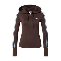 adidas originals Zip-Up Hoodie 'Trefoil' female Brown size XXS