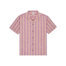 Kurzarmhemd Quiksilver "Sunset Song", Herren, Gr. XXL, US-Gr&ouml;&szlig;en, burnt russet stripes sunset, Obermaterial: 55% Walkfrottier, 45% Hanf;, Hemden Kurzarmhemd