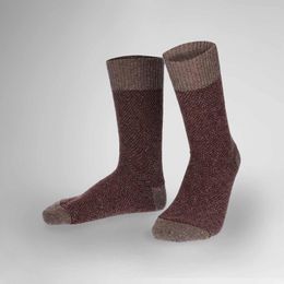 Socken Hudson "Socke Tweet", Damen, Gr. 39-42, rot (wine rot 0553), Obermaterial: 31% Polyamid PA. 28% Wolle WO. 27% Viskose CV. 13% Seide silk. 1% Elasthan EL., Socken Socken