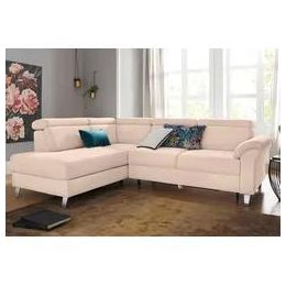 Sit & More Ecksofa SIT & MORE "Arngast L-Form", beige (creme), B:245cm H:84cm T:194cm, Sofas, Ecksofa, inklusive Kopfteilverstellung und Federkern