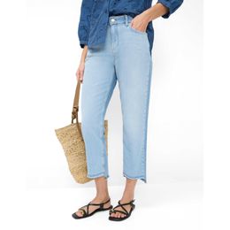 Brax Damen Five-Pocket-Hose Style MADISON S TWO TONES BRIGHT SEA, denim hellblau, Gr. 42K