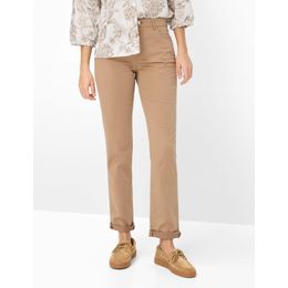 Brax Damen Five-Pocket-Hose Style MARY LIGHT MOCHA, braun, Gr. 44L