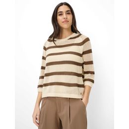 Brax Damen Strickpullover Style NALA mocha brown, dunkelbraun, Gr. 44