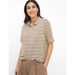 Brax Damen Polo Style CARA S mocha brown, dunkelbraun, Gr. 34