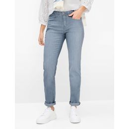 Brax Damen Five-Pocket-Hose Style MARY USED LIGHT GREY, denim hellgrau, Gr. 36