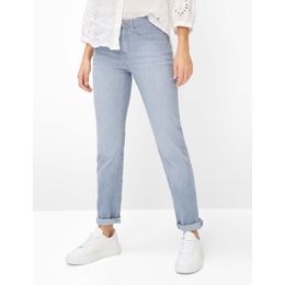 Brax Damen Five-Pocket-Hose Style CAROLA USED LIGHT GREY, denim hellgrau, Gr. 46