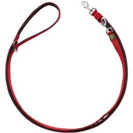 Hunter Verstellbare F&uuml;hrleine Neopren rot/ schwarz 2,5 cm, 2 m