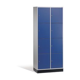 C+P Schlie&szlig;fachschrank Intro, 8 F&auml;cher, H1950xB820xT500mm Front Enzianblau Korpus Lichtgrau ; C + P M&ouml;belsysteme (8470-202|S10008)