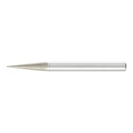 Pferd TOOLS Diamant-Schleifstift Spitzkegel &Oslash;6x12&deg; Schaft&Oslash;6 mm D64 (fein) zum Anfasen/Entgraten/Senken (36476012)