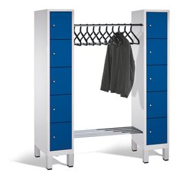 C+P Offene Garderobe Evolo, H1850xB1591xT500mm, Front Enzianblau, Korpus Lichtgrau ; C + P M&ouml;belsysteme (48410-00|S10044)
