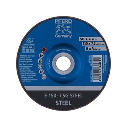 Pferd TOOLS Schruppscheibe E 150x7,2x22,23 mm Leistungslinie SG STEEL f&uuml;r Stahl (62215726)