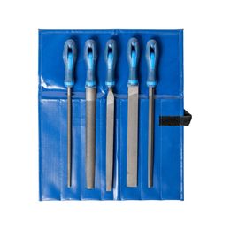 Pferd TOOLS Werkstattfeilen-Set WR 5-tlg. in Rolltasche 250mm Hieb 3 f&uuml;r Feinbearbeitung, Schlichten (11800543)