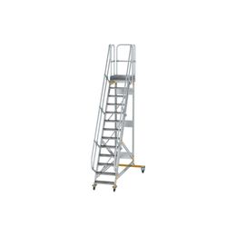 MUNK Aluminium-Plattformtreppe fahrbar 60&deg; 13 Stufen (600713)