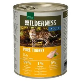 REAL NATURE WILDERNESS Nassfutter Katze, Adult Pure Turkey 6x800 g