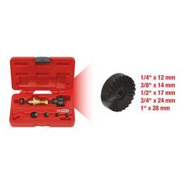 KS Tools Wasserhahn-Fr&auml;sapparat-Satz 1/4"-1", 6-teilig (136.1105)