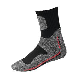 HOLEX Funktionssocken, halblang, schwarz / rot / grau, Unisex-Gr&ouml;&szlig;e: 42-44 (091998 42-44)