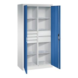 C+P Werkzeugschrank mit Schubladen Acurado, 1950x930x500mm, 7035/5010 ; C + P M&ouml;belsysteme (8921-3041|S10327)