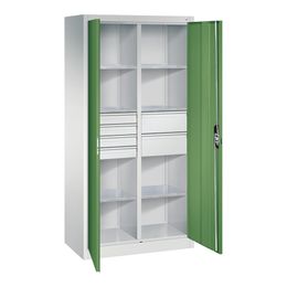 C+P Werkzeugschrank mit Schubladen Acurado, 1950x930x500mm, 7035/6011 ; C + P M&ouml;belsysteme (8921-3041|S10330)
