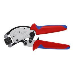 Knipex 97 53 19 Twistor&reg; T Selbsteinstellende Crimpzange f&uuml;r Aderendh&uuml;lsen mit drehbarem Crimpkopf mit Mehrkomponenten-H&uuml;llen verchromt 200 mm)