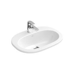Villeroy & Boch V&B Einbauwaschtisch O.Novo 56x40,5cm, m Hahnl., mit &Uuml;berlauf, wei&szlig; ; Villeroy & Boch (41615601)