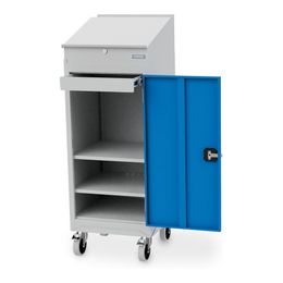 Bedrunka+Hirth Fl&uuml;gelt&uuml;renschrank 105 mit Rolluntersatz und Pultaufsatz 105 BxTxH 500x500x1400 mm (04.105K125)