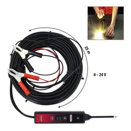 KS Tools Funktionspr&uuml;flampe 6-24V DC mit 25 Meter Kabel und Krokodilklemme, 1501655 (150.1655)
