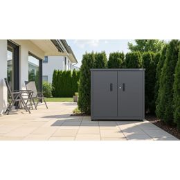 Ger&auml;teschrank Weka "Gary 1", anthrazit, B:90cm H:85cm T:63cm, Metall, Schr&auml;nke, Metall pulverbeschichtet, BxTxH: 90x63x85 cm