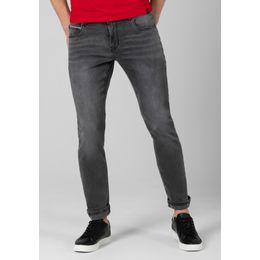 Slim-fit-Jeans Timezone "Slim ScottTZ", Herren, Gr. 38, L&auml;nge 32, grau, 88% Baumwolle 9% Polyester 3% Elastan, normal, Jeans Slim-fit-Jeans