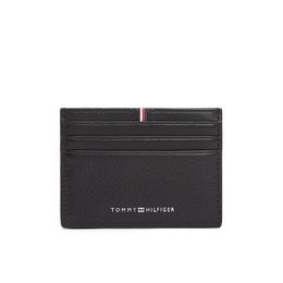 Kartenetui Tommy Hilfiger "TH CORP CC HOLDER", Damen, schwarz, Kleinlederwaren, Unisex Geldbeutel, Portemonnaie mit Logoschriftzug