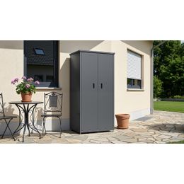 Ger&auml;teschrank Weka "Gary 2", anthrazit, B:90cm H:186cm T:65cm, Metall, Schr&auml;nke, Metall pulverbeschichtet, BxTxH: 90x65x186 cm
