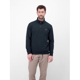Sweatshirt Lerros "Troyer in Sweatqualit&auml;t mit Waffelstruktur", Herren, Gr. S, classic navy, 85% Baumwolle, 13% Polyester, 2% Elasthan, Sweatshirts Sweatshirt