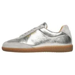 Sneaker Henry Stevens "Sophia TIS Damensneaker", Herren, Gr. 36, silber, Kalbsleder, Schuhe Sneaker, Halbschuh Leder handgefertigt, sportlicher Freizeitschuh Damen