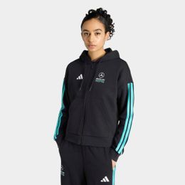 Kapuzensweatshirt adidas Performance "MER DNA FZ HD W", Damen, Gr. XXL, schwarz, semi mint rush, Sweatshirts