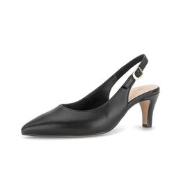 Slingpumps Gabor "Slingpumps", Damen, Gr. 39, schwarz, Schuhe Slingpumps